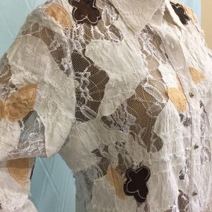 Isabel | Tops | Womens Lace Cotton Blouse New With Tag | Poshmark